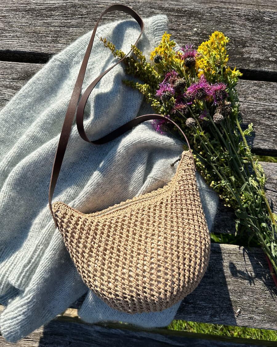 For til stor bag 58 cm- Natur • Strikkebua Sandefjord