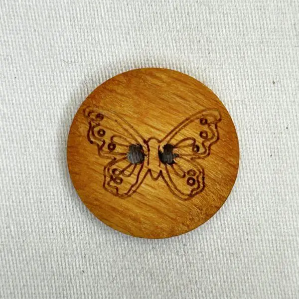 Treknapp, 15 mm sommerfugl • Strikkebua Sandefjord